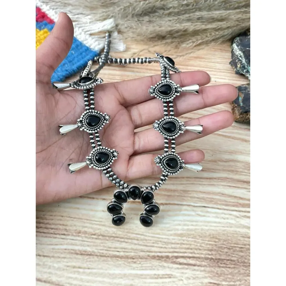 Nizhoni Traders Llc | Jewelry | Handmade Sterling Silver Black Onyx ...